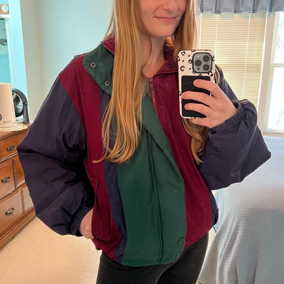 Vintage | Jackets & Coats | Vintage Colorblock Winter Jacket | Poshmark